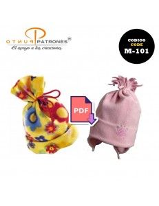 Molde Sombrero pescador M103 |PuntoPatrones ® Tallas RECIEN NACIDO Formato CARTA