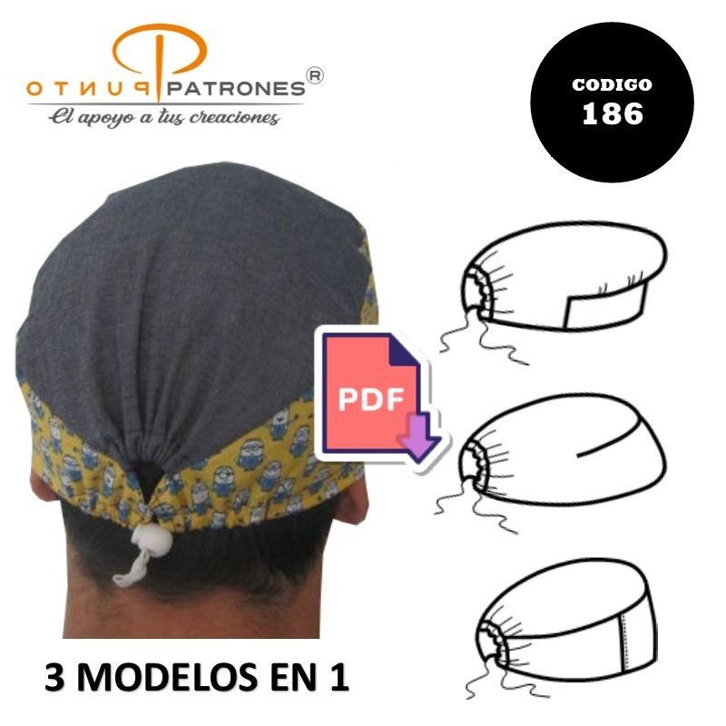 Molde De Cofia De Enfermera | Puntopatrones®