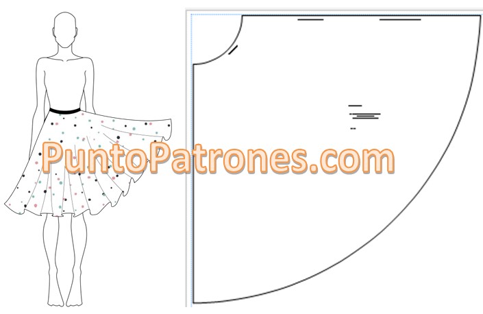 Como coser una falda circular perfecta: corte, patrón y confección ...