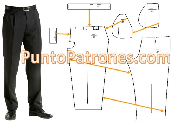 Patron de Pantalon de Hombre | Puntopatrones®